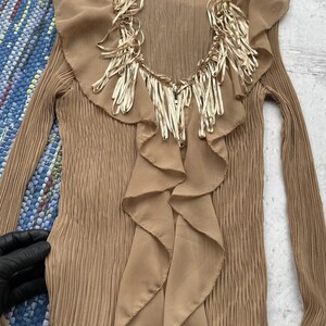 Vintage Pleated Mesh Blouse - Etsy