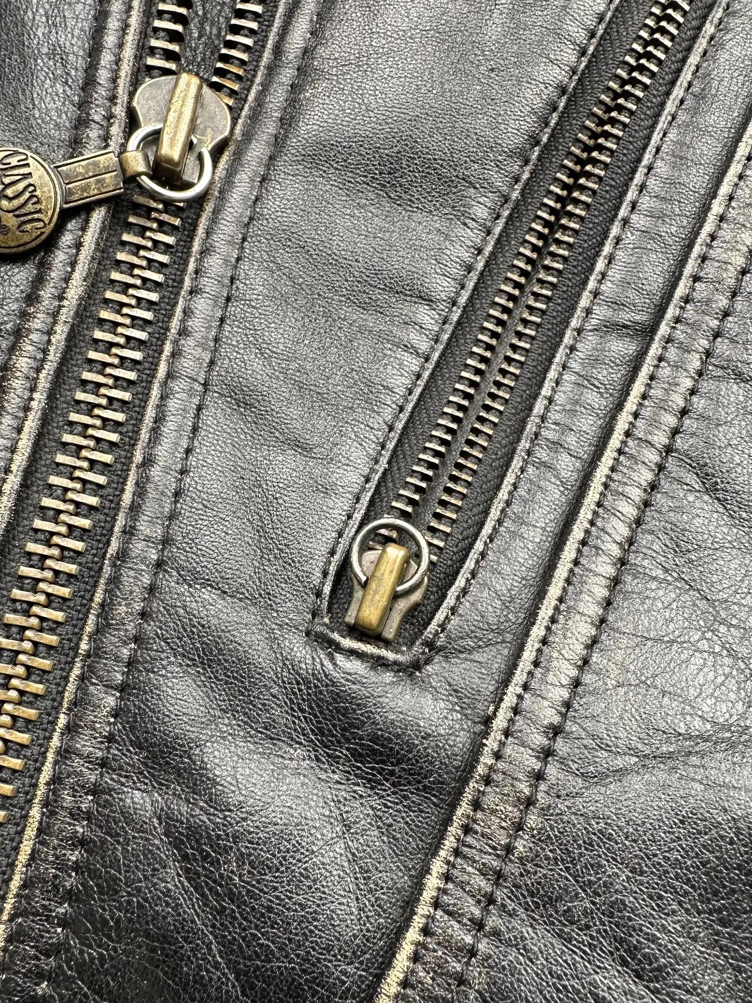 Vintage Faded Leather Jacket - Etsy