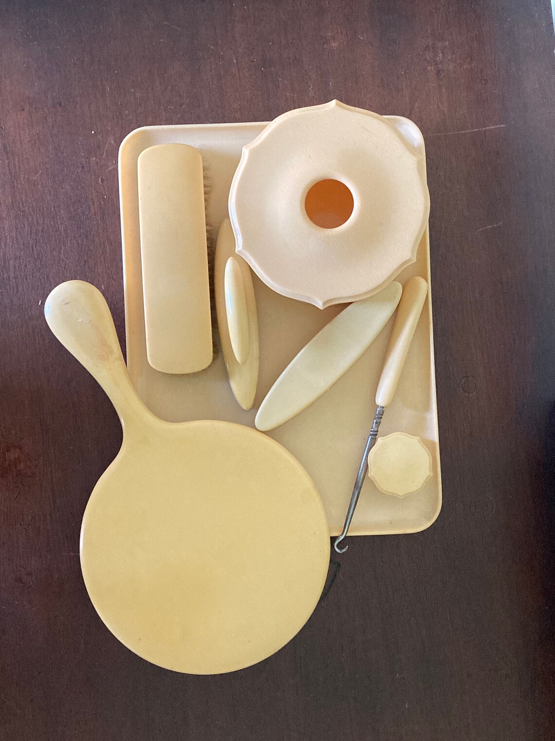 French Ivory Vanity Set - Etsy