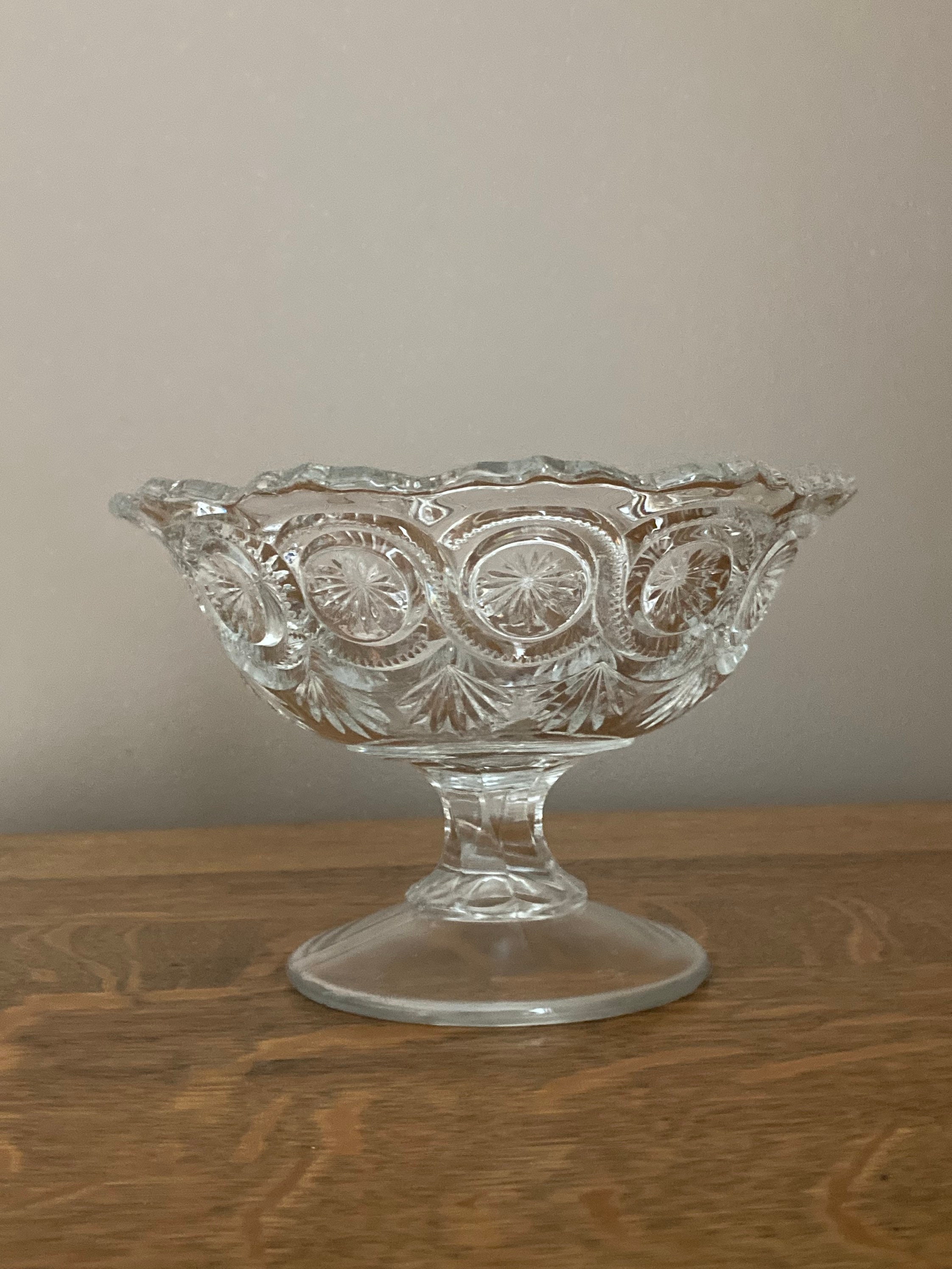 Clear Glass Fruit Bowl - Etsy