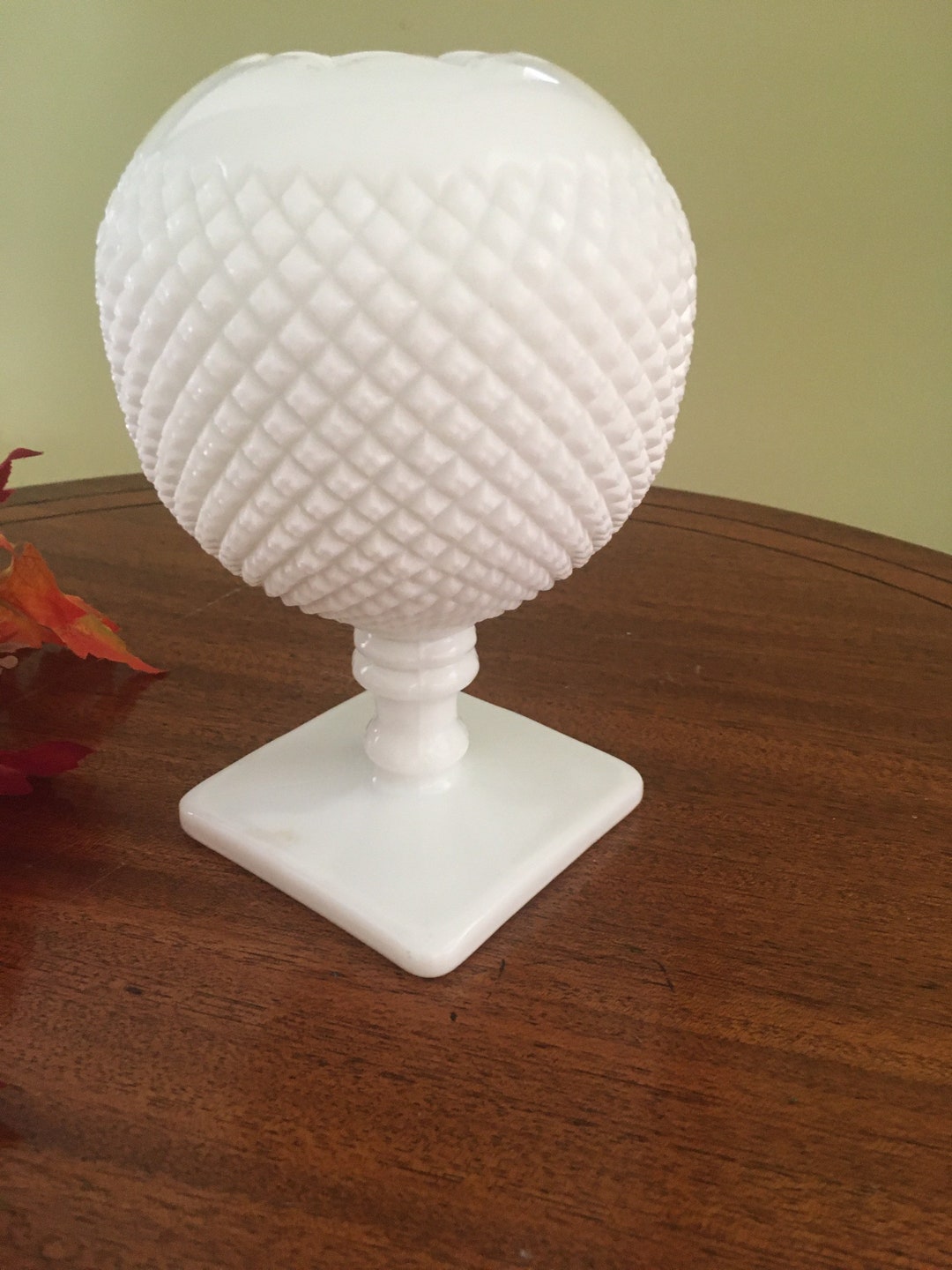 Westmoreland English Hobnail Milk Glass Ivy Ball - Etsy