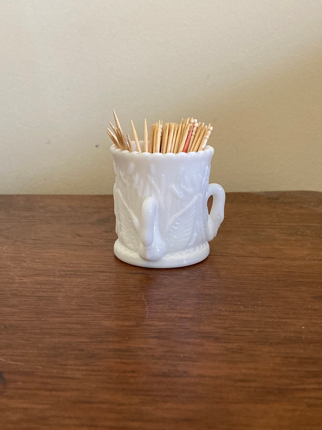 Westmoreland Swan Toothpick Holder - Etsy