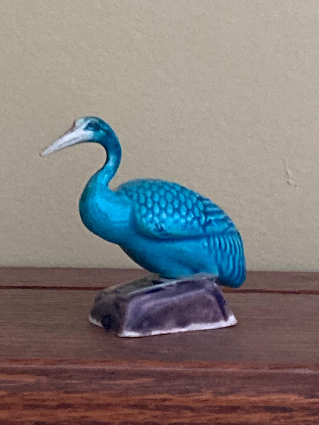 Vintage Miniature Blue Huron Figurine Made in China - Etsy