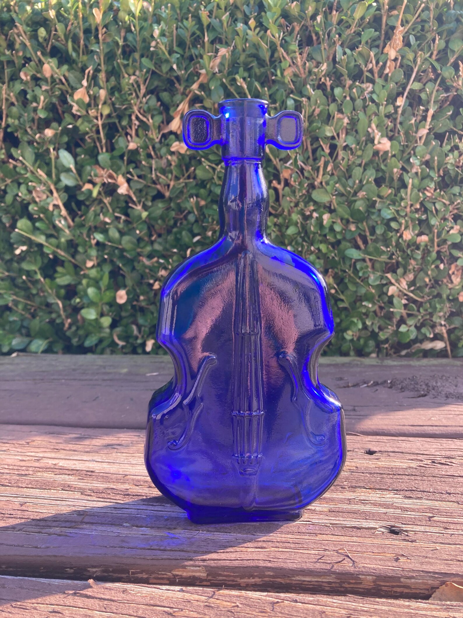 Vintage Cobalt Blue Violin Vase - Etsy