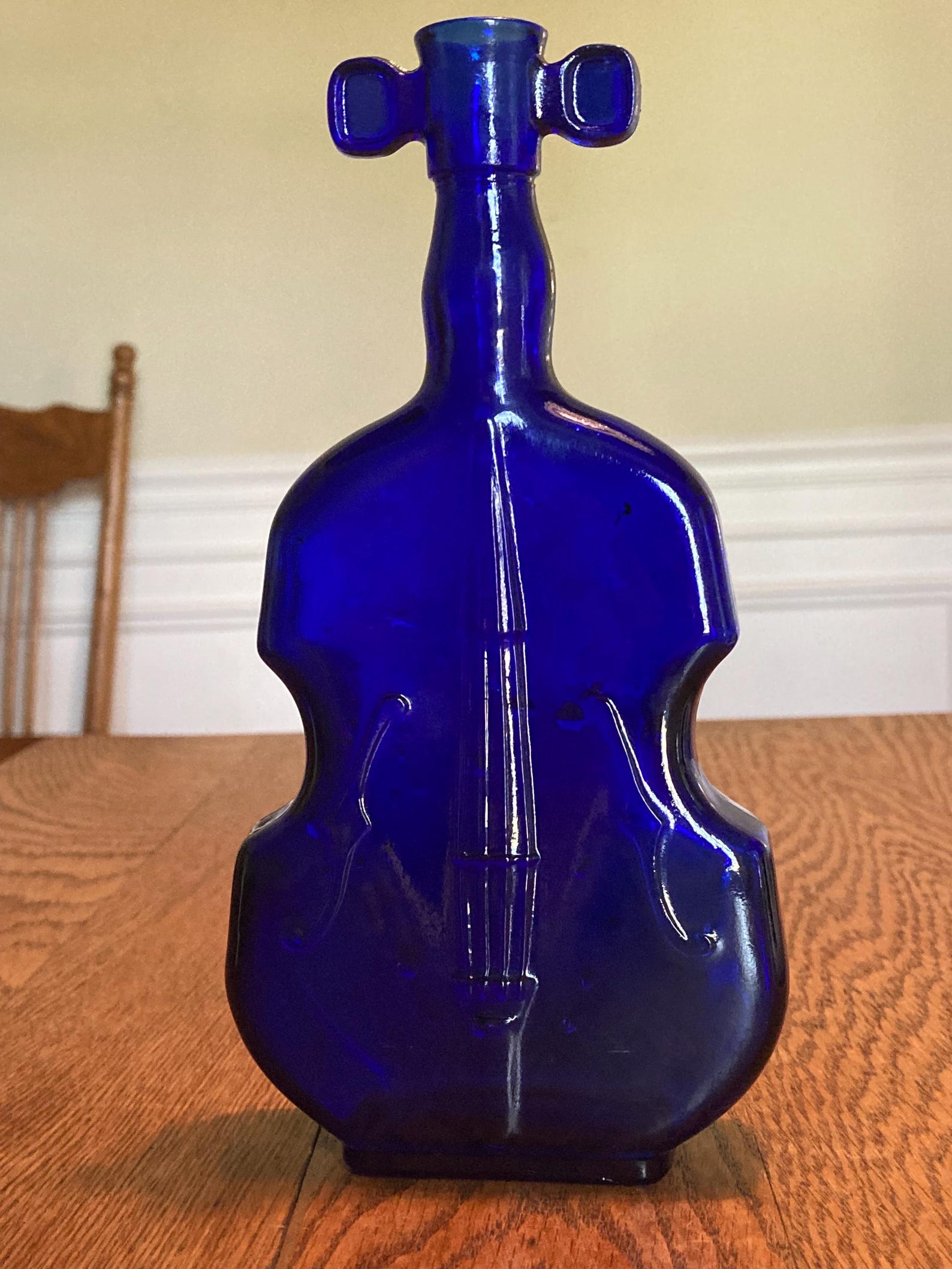 Vintage Cobalt Blue Violin Vase - Etsy