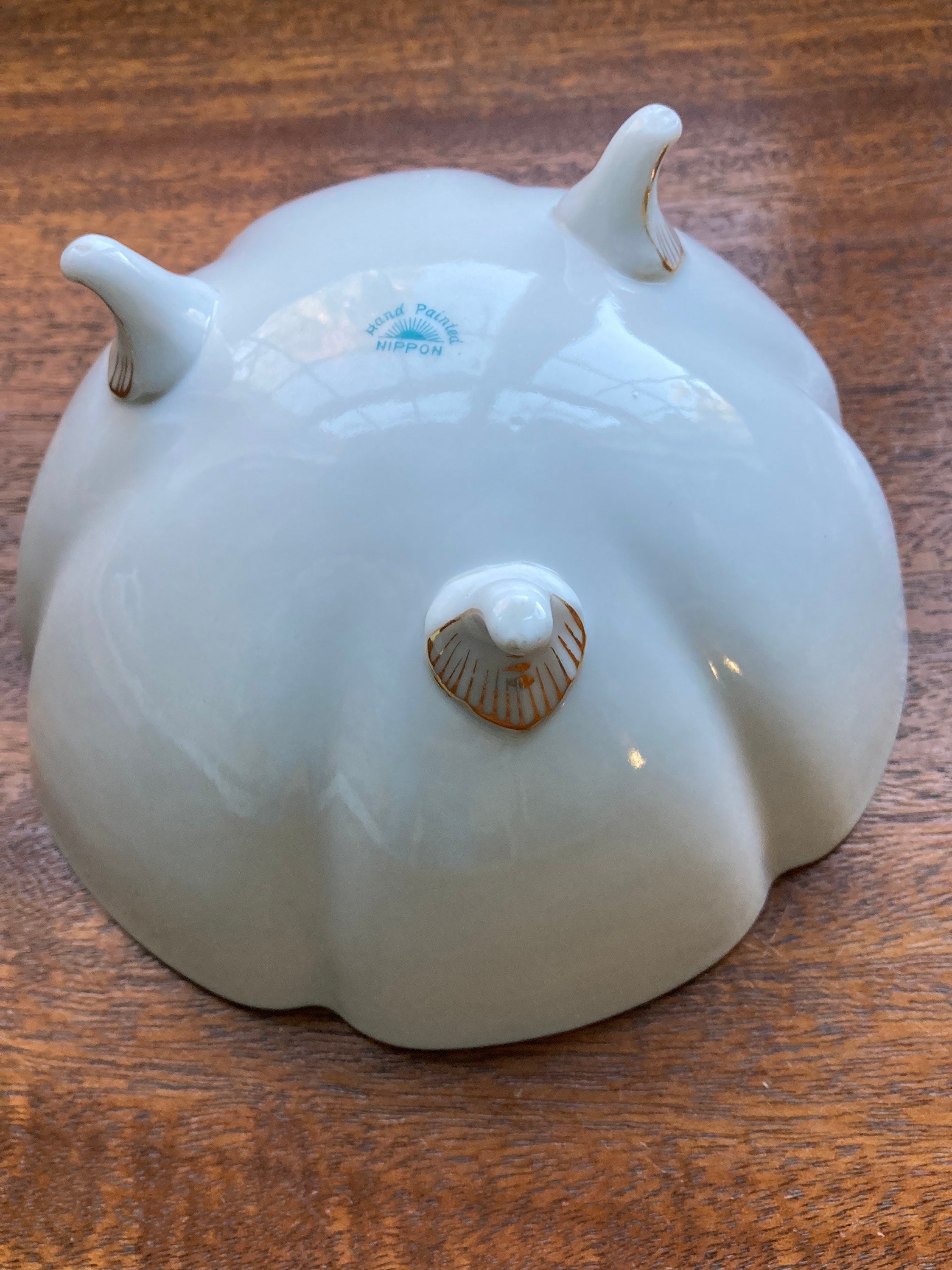 Hand Painted Nippon Three-footed Bowl - Etsy