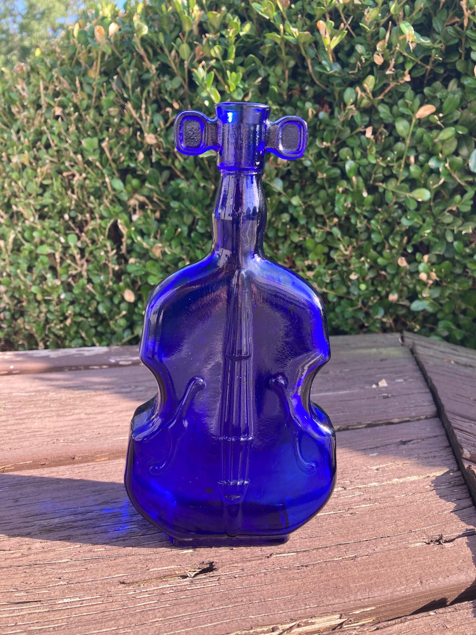 Vintage Cobalt Blue Violin Vase - Etsy