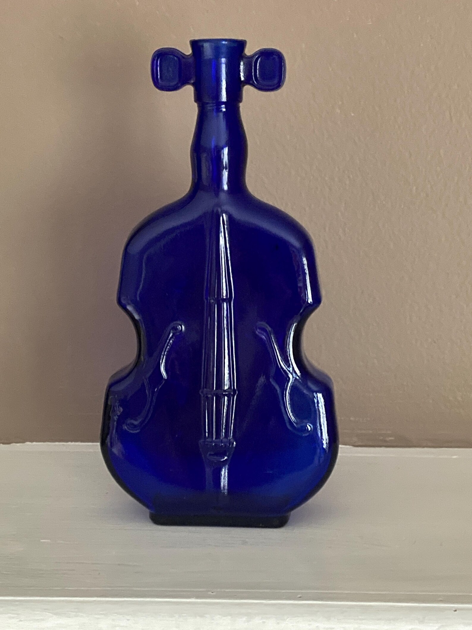 Vintage Cobalt Blue Violin Vase - Etsy