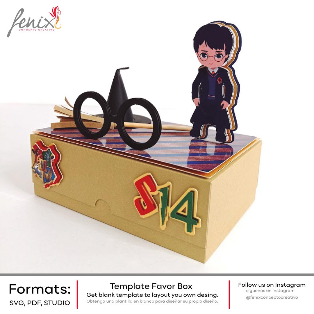 Fenix Box 8, Box Template, Rectangular Box, Svg Pdf, Studio - Etsy