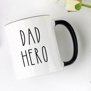 Dad is My Hero, Custom Rae Dunn Inspired Daddy Mug ,for All Fathers ...