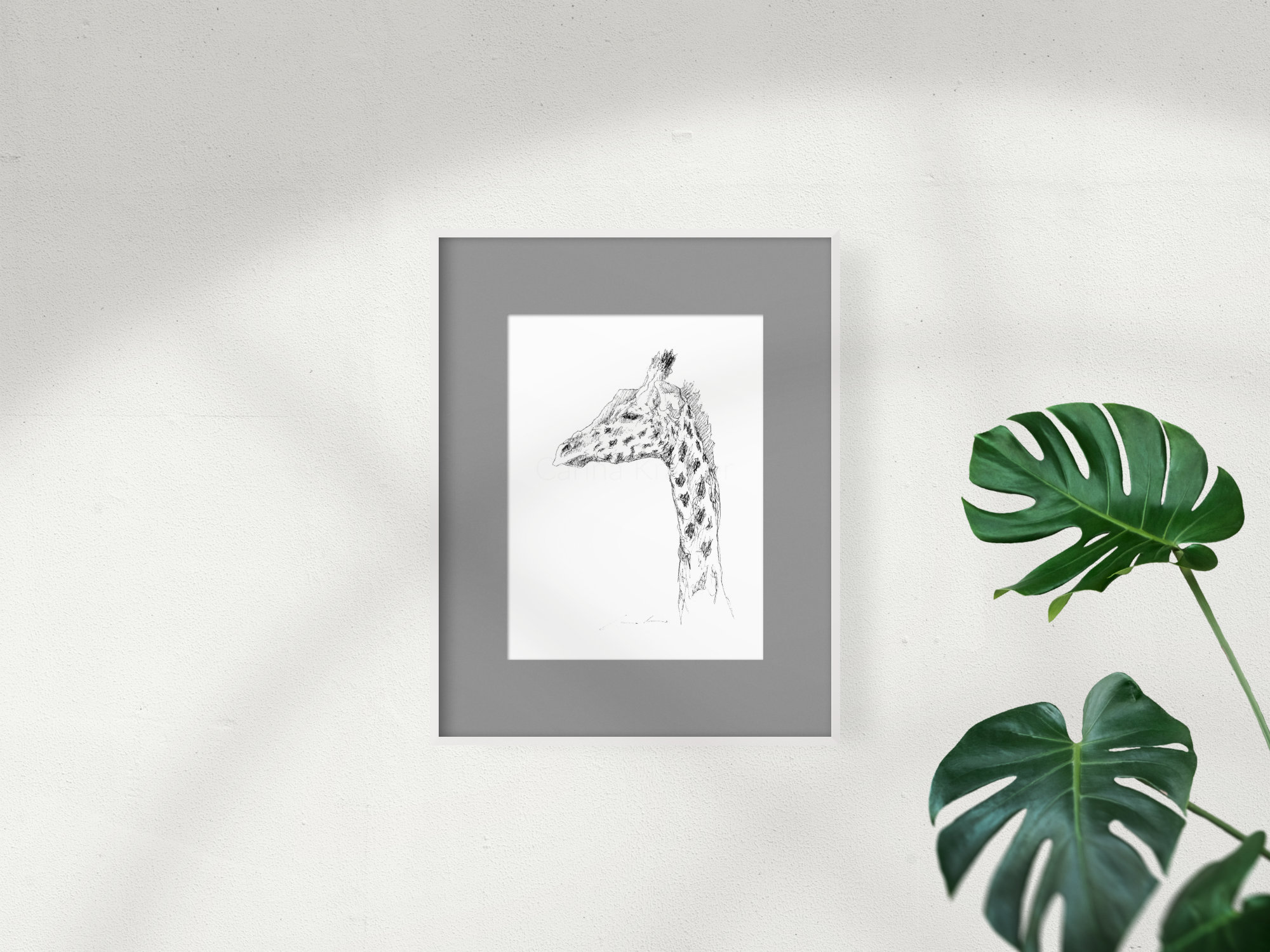 Giraffe - Original Pen Drawing - Wildlife Art Africa - Etsy
