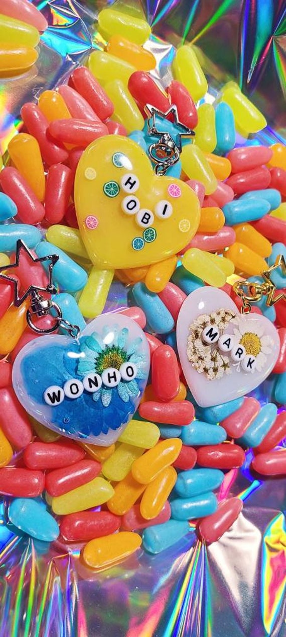 K-pop Candy Heart Keychains | Etsy
