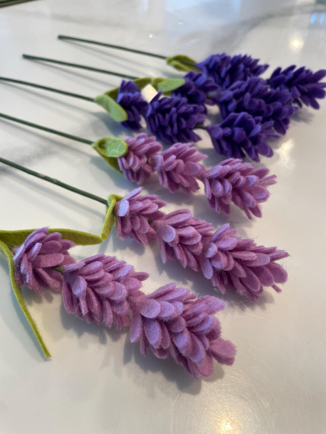 Handmade Felt Lavender Stems: Floral Home Decor - Etsy