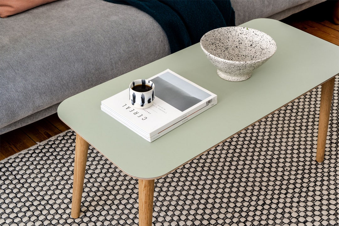 Pistachio Linoleum Coffee Table Ugo Design - Etsy