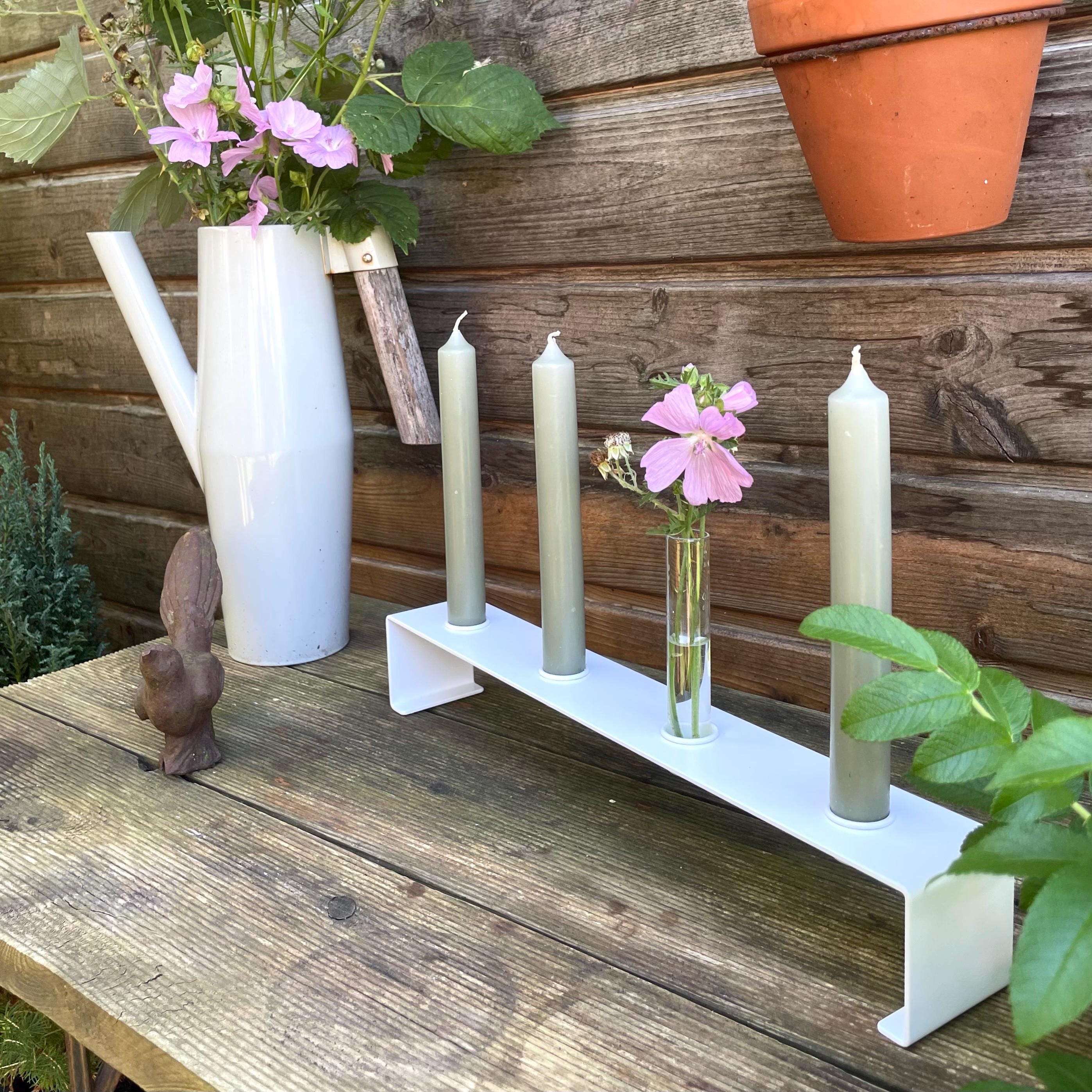 Metal Table Stand 2 in 1 for Stick Candles and Small Vases Modern ...