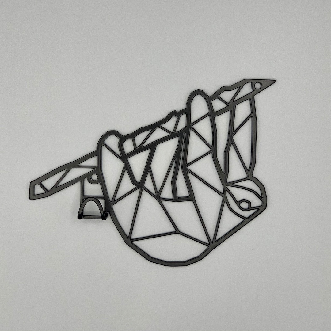 Sloth Hook Made of Black Stainless Steel Children's Coat Hook Coat Hook ...