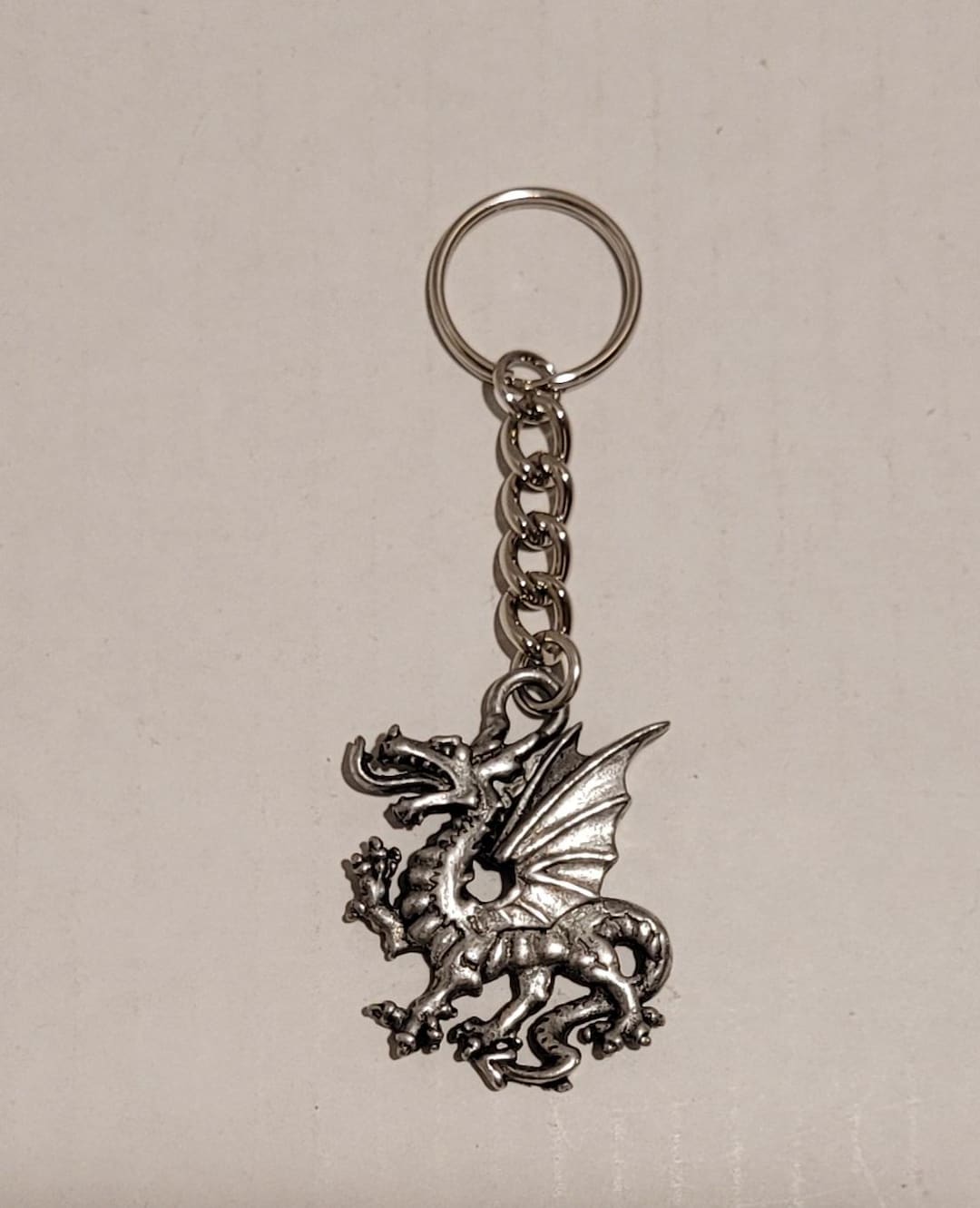 Magical Flying Winged Dragon Mythology Metal Keychain Key Ring - Etsy
