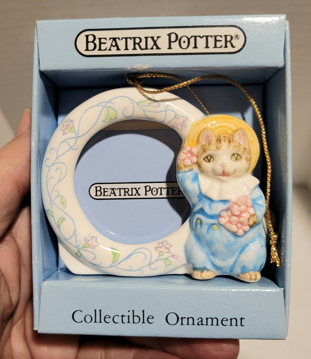 Schmid BEATRIX POTTER Tom Kitten 1988 Picture Frame Christmas Ornament ...