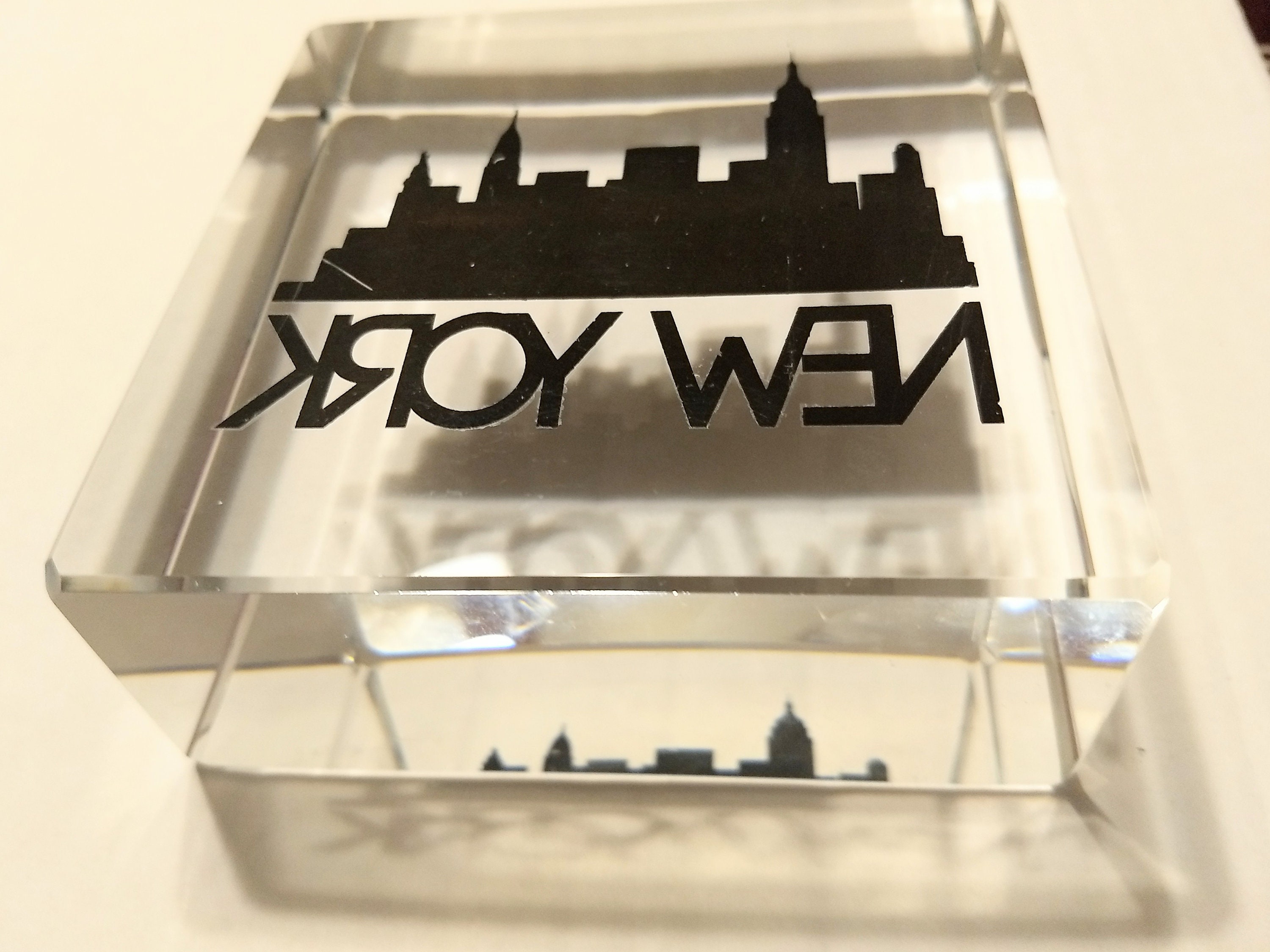 This Paperweight of the New York Skyline is a Silhouette. - Etsy