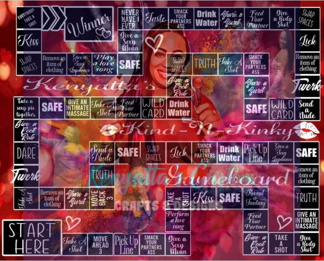 Kindnkinky, Gameboard, Template, Custom Game, PNG, Digital Download ...