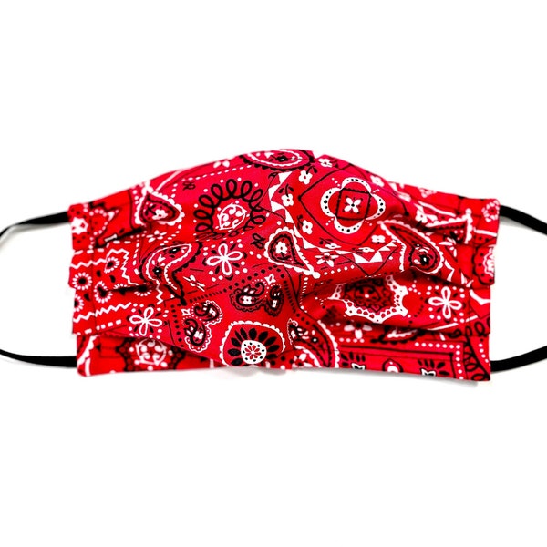 Bandana Face Mask With Ear Loops - Etsy