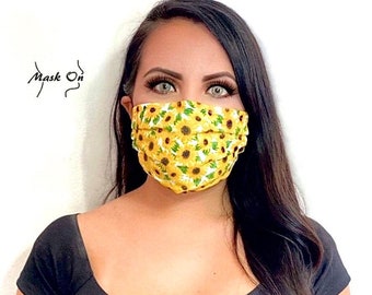 Sunflower Face Mask - Etsy