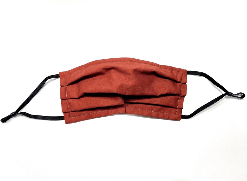 Burnt Orange Face Mask Dark Orange Rust Mask for Fall - Etsy