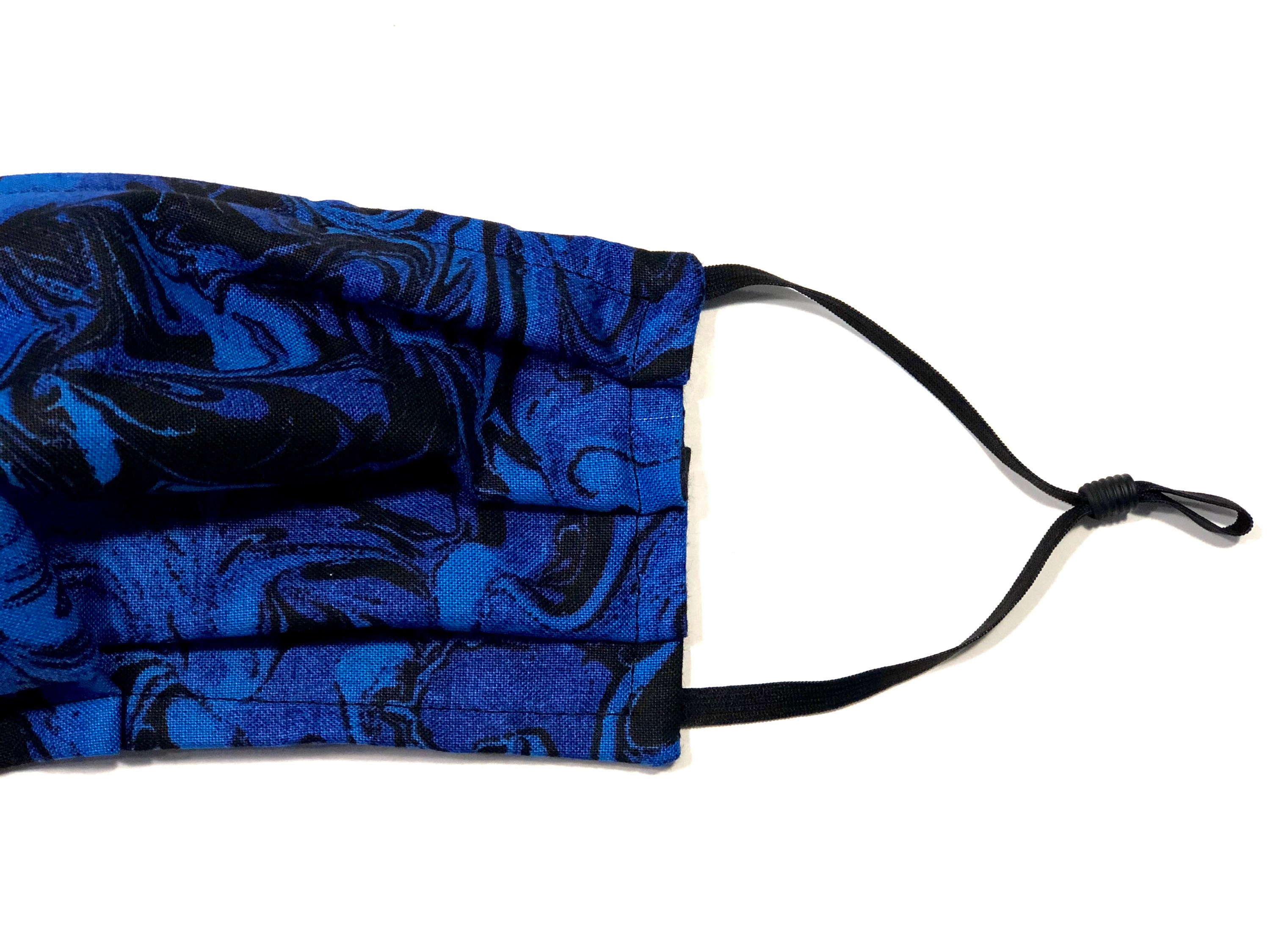 Royal Blue Marble Mask Triple Layered Mask With Nose Wire - Etsy