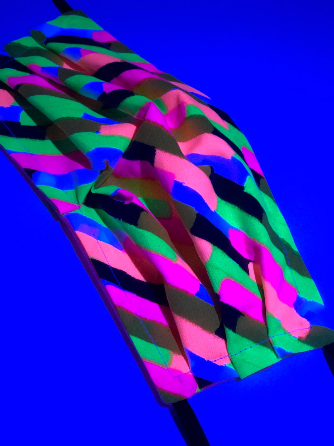 NEON Face Mask, Lime Green, Neon Pink, Triple Layered Mask With Nose ...