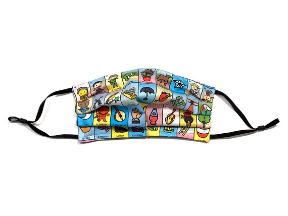 Loteria Face Mask Adjustable Ear Loops ADULT Triple | Etsy