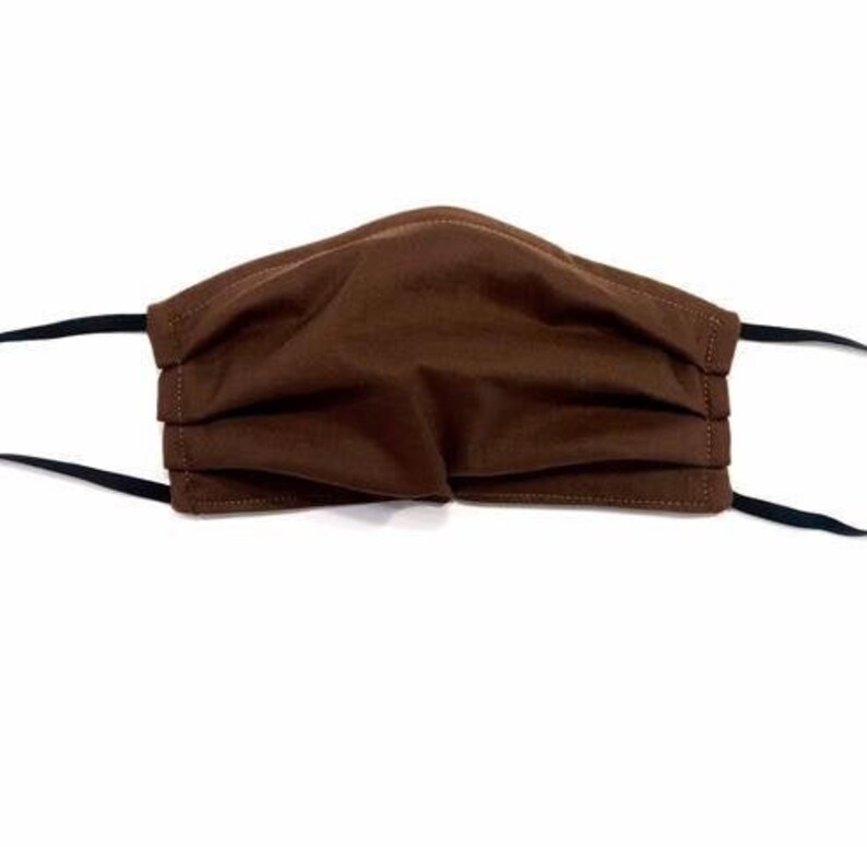 Chocolate Brown Mask Triple Layered Face Mask for Protection - Etsy