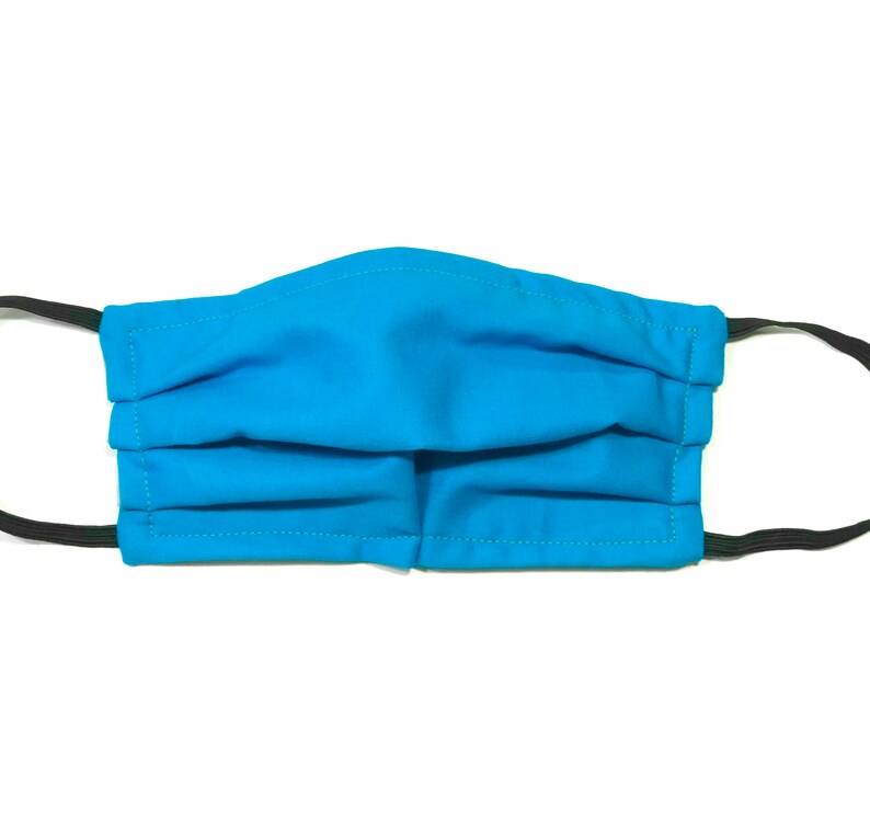 Turquoise Blue Mask Triple Layered Face Mask With Nose Wire - Etsy