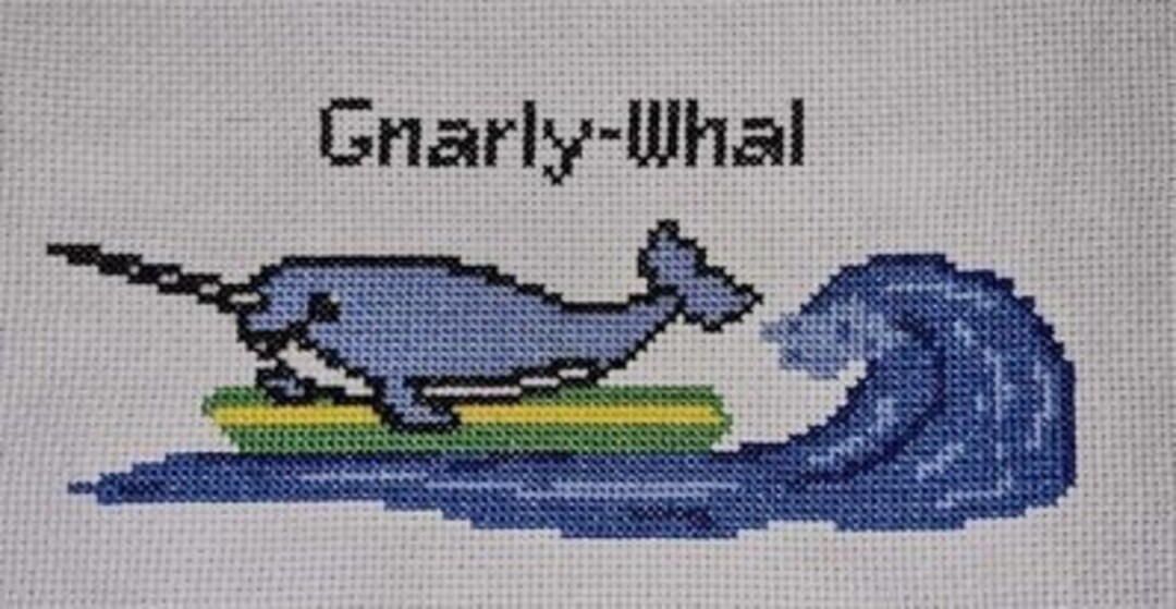 Gnarly-whal Cross Stitch Pattern - Etsy