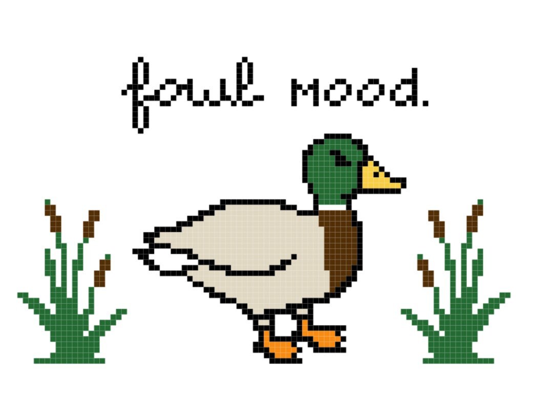 Fowl Mood Cross Stitch Pattern - Etsy