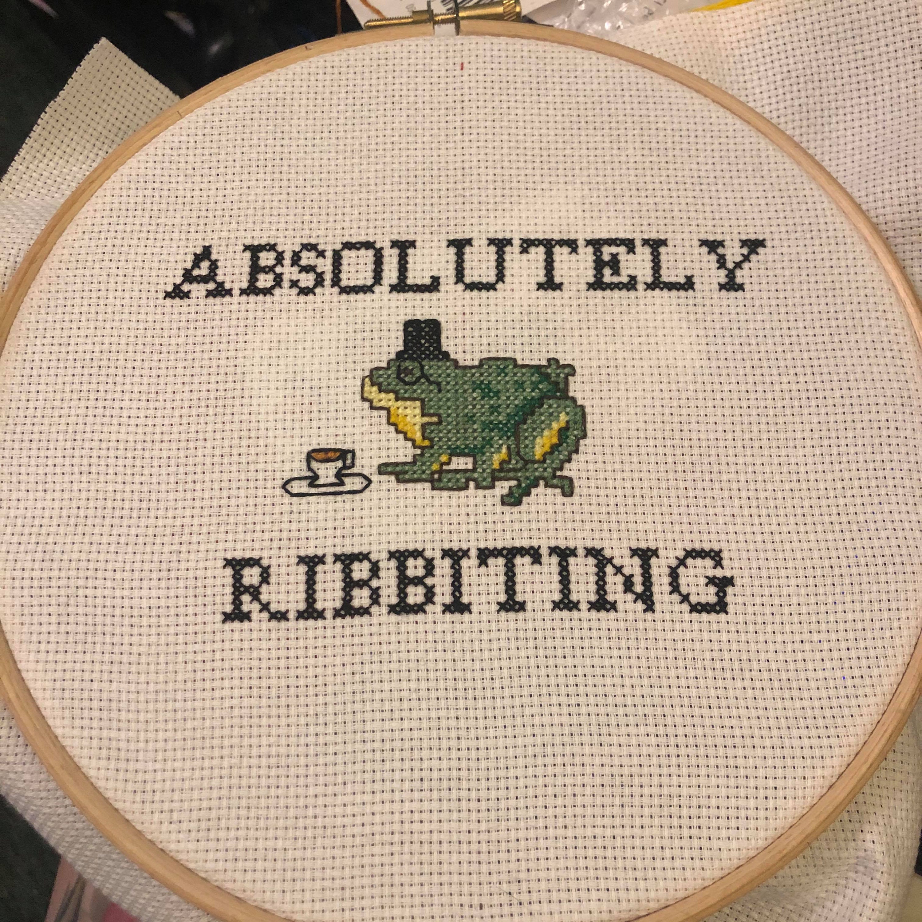 Absolutely Ribbiting Cross Stitch Pattern | Etsy