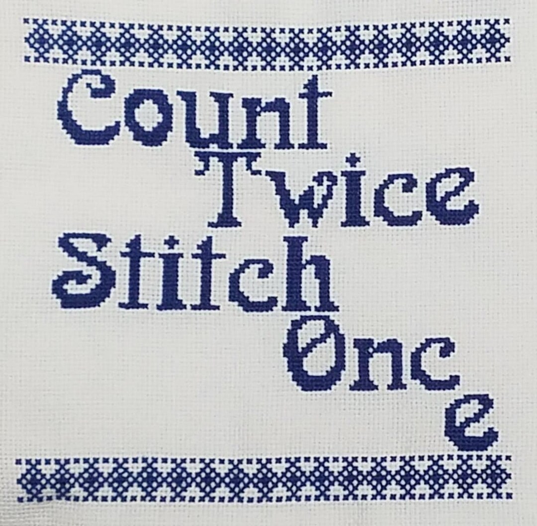Count Twice Cross Stitch Pattern - Etsy