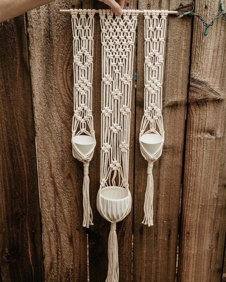 3-tiered Macrame Plant Hanger *pots Not Included* - Etsy