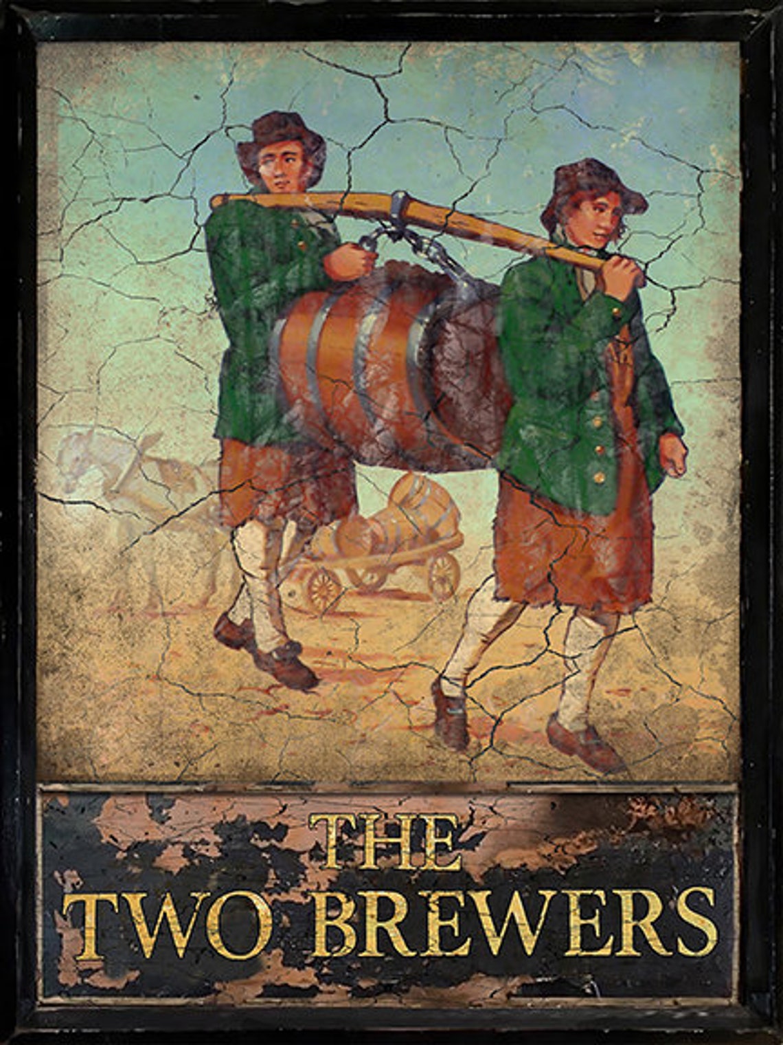 Old English Pub Signs Poster Two Brewers | Etsy