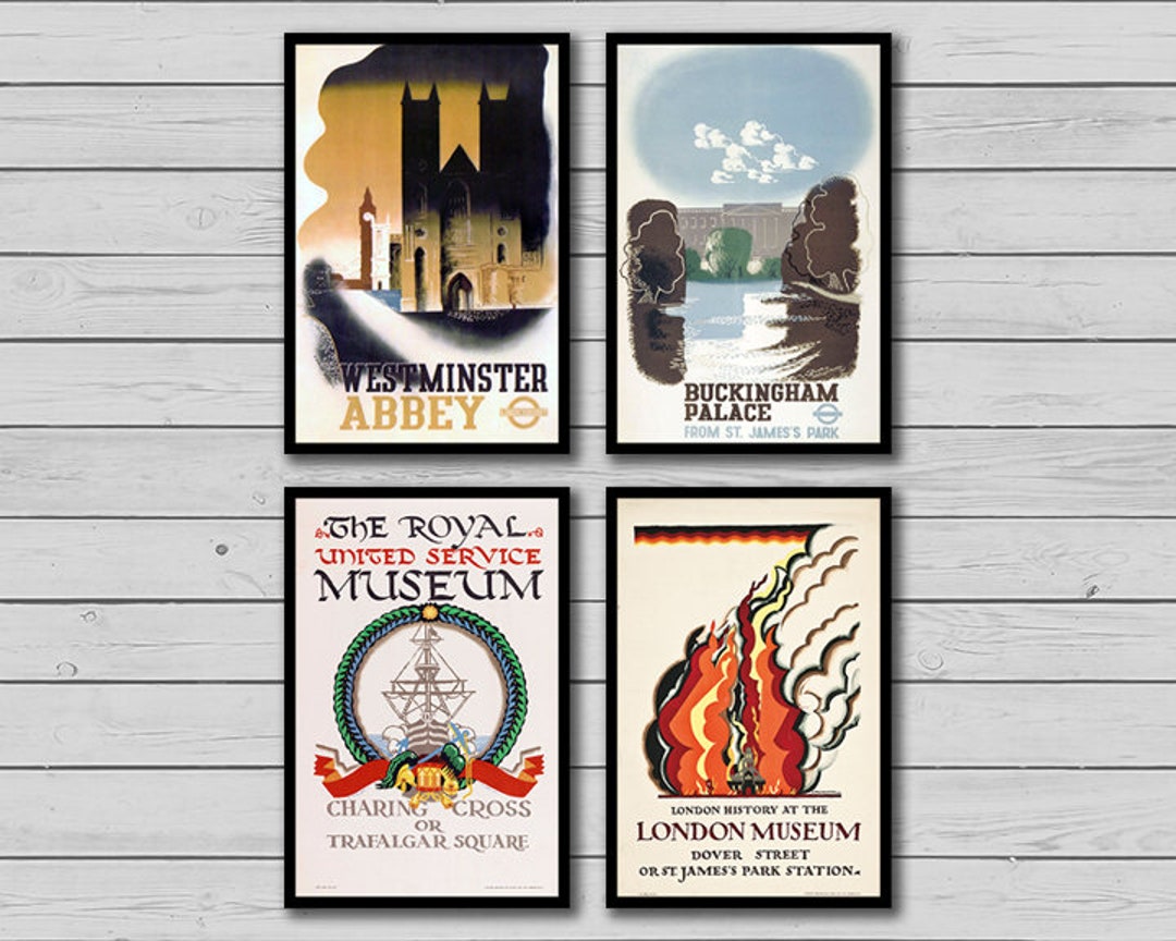British Travel Posters From Famous London Museums - Etsy
