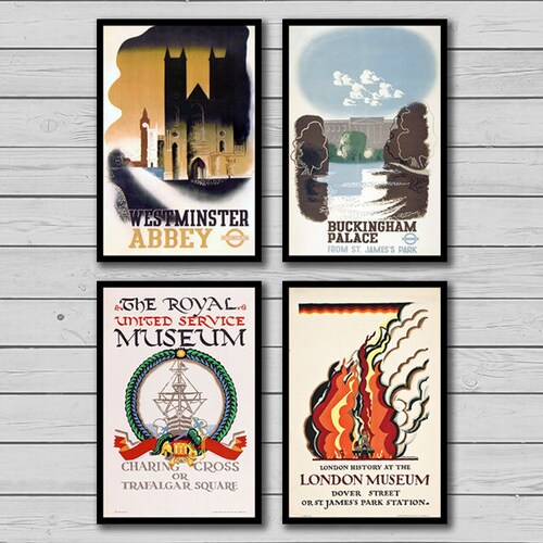 British Travel Posters From Famous London Museums - Etsy
