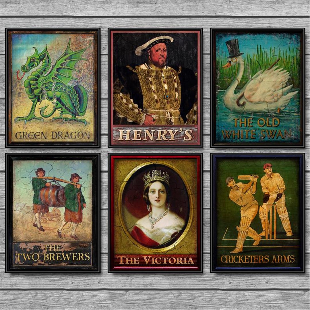 Old English Pub Signs Set 3 - Etsy