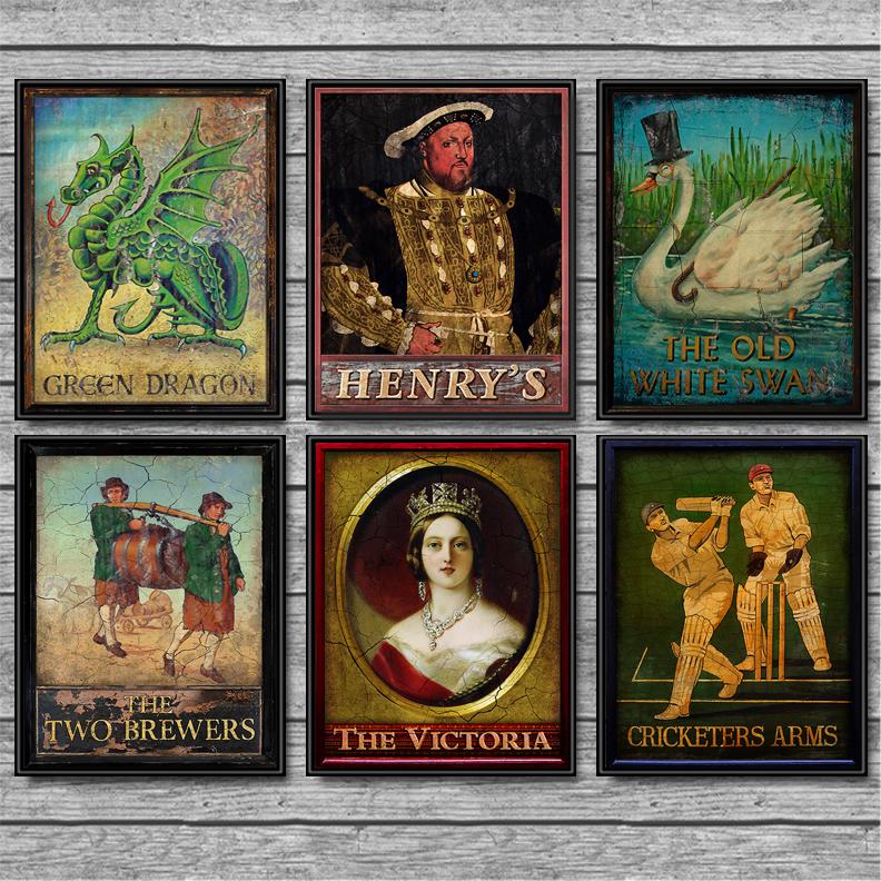 Old English Pub Signs Set 3 - Etsy