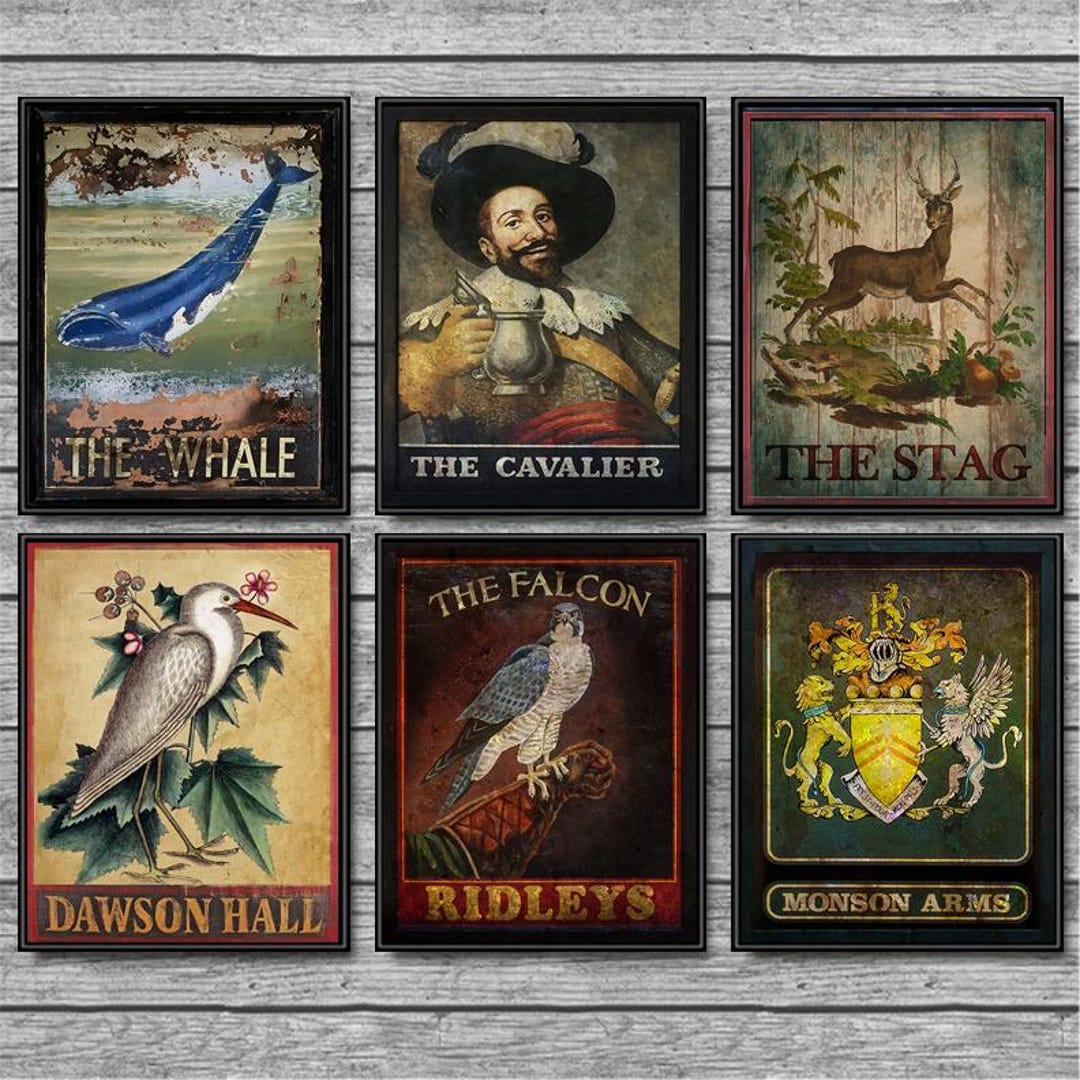 Old English Pub Signs Set 2 - Etsy