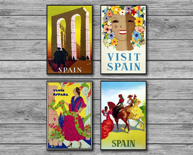 Spanish Travel Posters From Spain Wall Art - Etsy