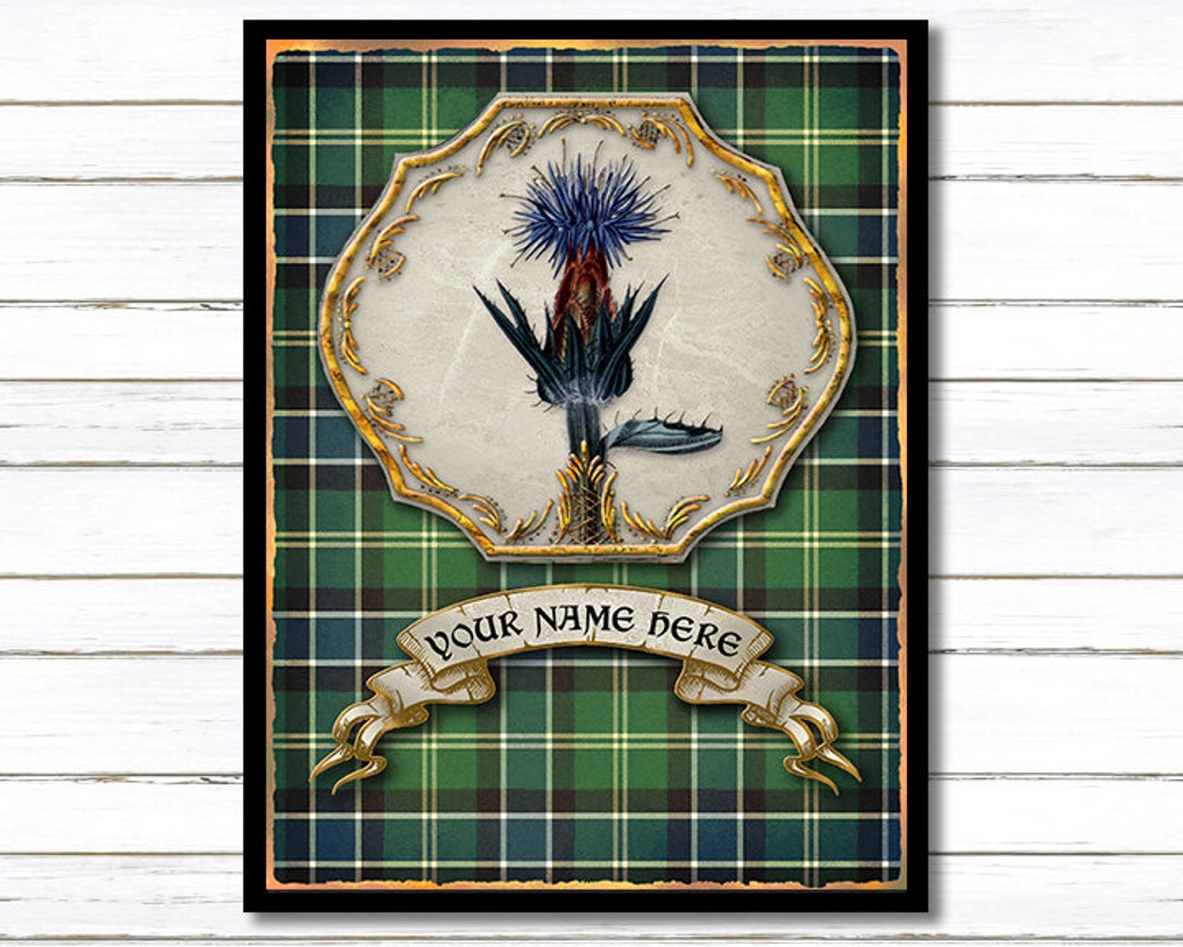 Personalized Thistle Name Poster for the Scottish in You. - Etsy