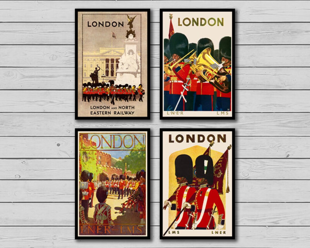London Travel Posters Beefeaters for Your Anglophile Pub or Man Cave - Etsy