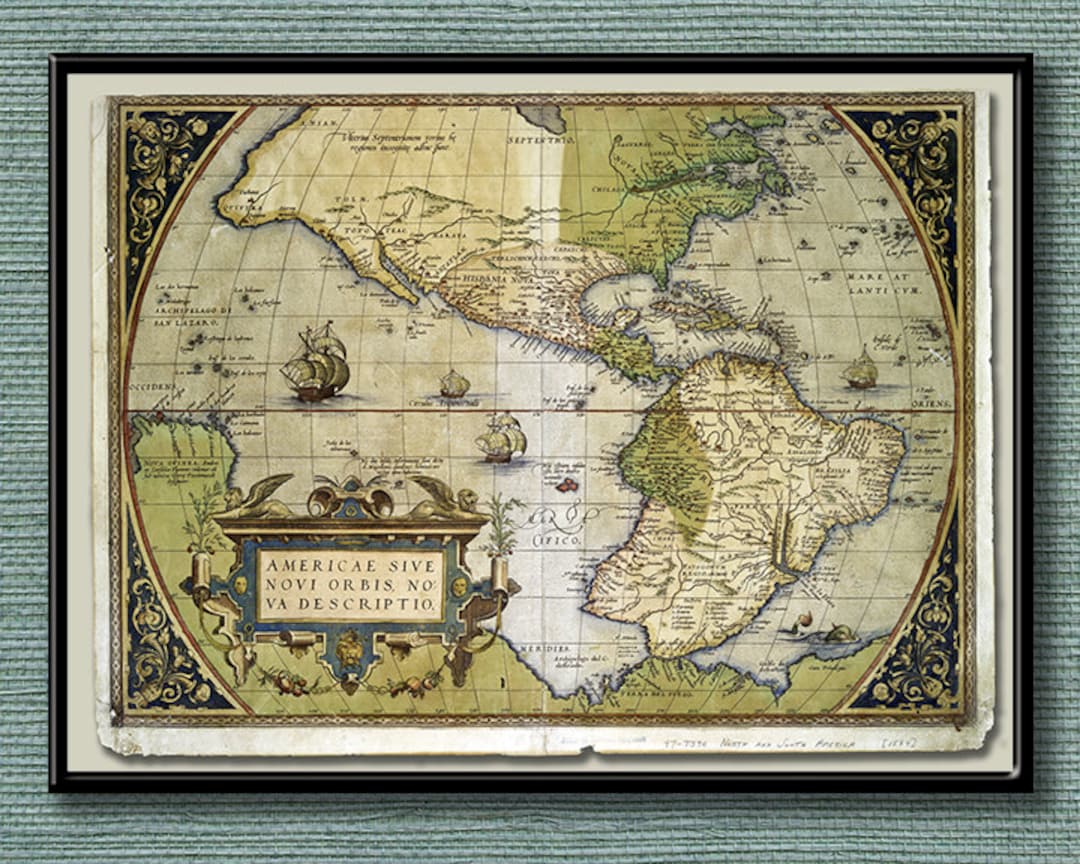 World Map From 1584 is a Perfect Christmas Gift - Etsy