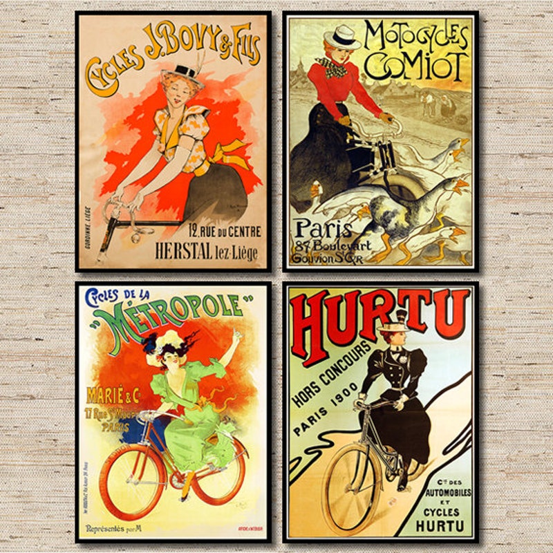 Bicycle Poster Art - Etsy