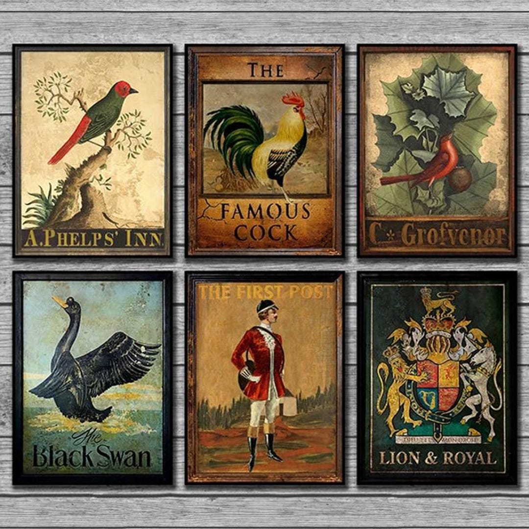 Old English Pub Signs Set 1 - Etsy
