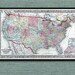 Map of the United States of America From 1863 is a Perfect Christmas ...